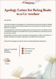 Attractive Behavior Apology Letter: 9 Ready Samples - Markative