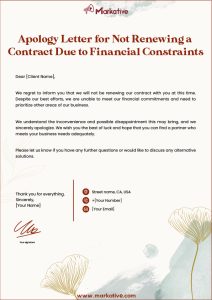 Write a Great Apology Letter for Not Renewing Contract [9 Samples ...