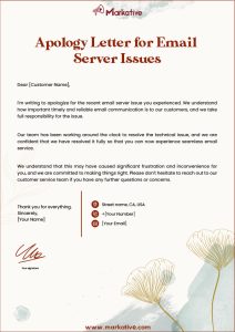 Unique Apology Letter for Technical Issues: 7 Ready Samples - Markative