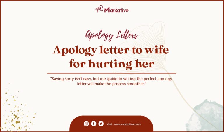 Best Apology Letter to Wife for Hurting Her: 7 Ready Samples - Markative