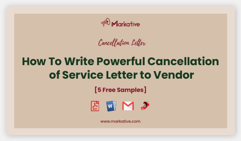 Best Cancellation Of Service Letter To Vendor 5 Templates Markative