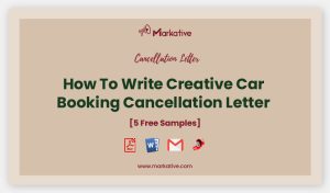Creative Car Booking Cancellation Letter [5+ Examples] - Markative