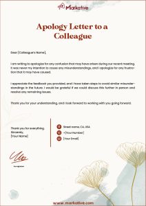 Creative Apology Letter for Misunderstanding: [7 Ready Templets ...