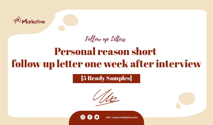 Best Follow-Up Letter One Week After Interview with [5 Templates ...