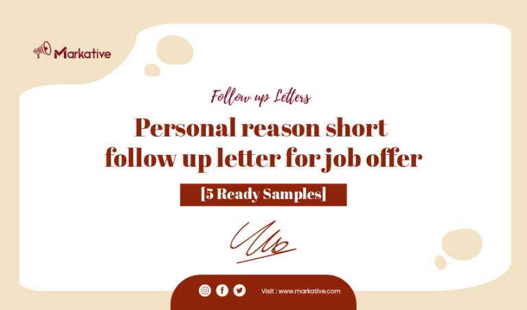 Best Follow-Up Letter for Job Offer with [ 5+ Templates] - Markative