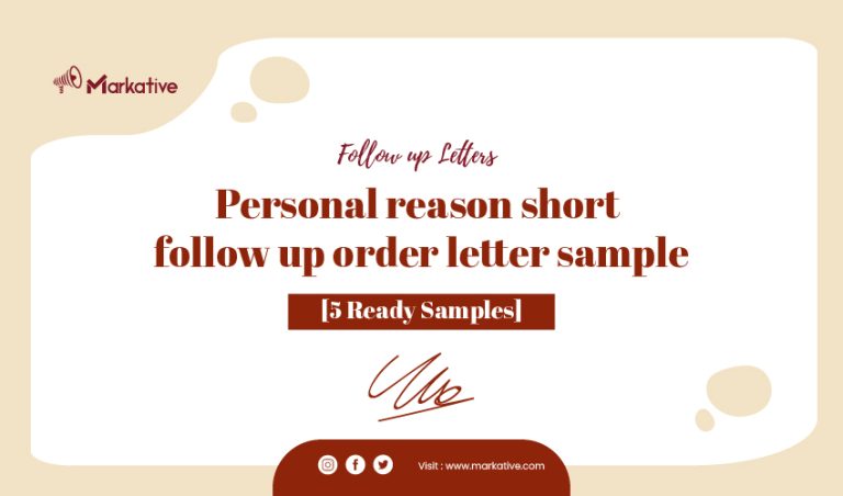 Best Follow-Up Order Letter Samples With [5+ Templates] - Markative