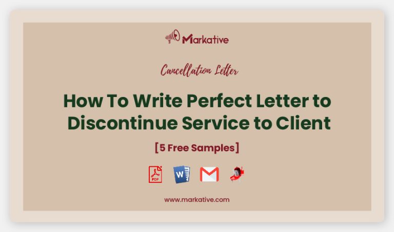 Perfect Letter to Discontinue Service to Client [5 Free Samples ...
