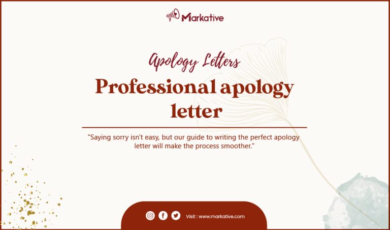 Professional Apology Letter: 7 Ready Samples - Markative