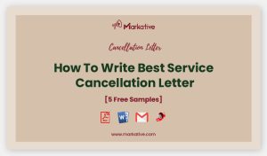Good Service Cancellation Letter [5+ Free Samples] - Markative