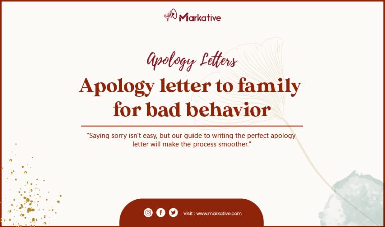 Best Apology Letter to Family for Bad Behavior: 7 Ready Samples - Markative